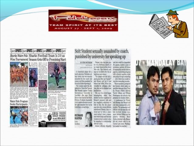 Mga bahagi ng pahayagan | PPT