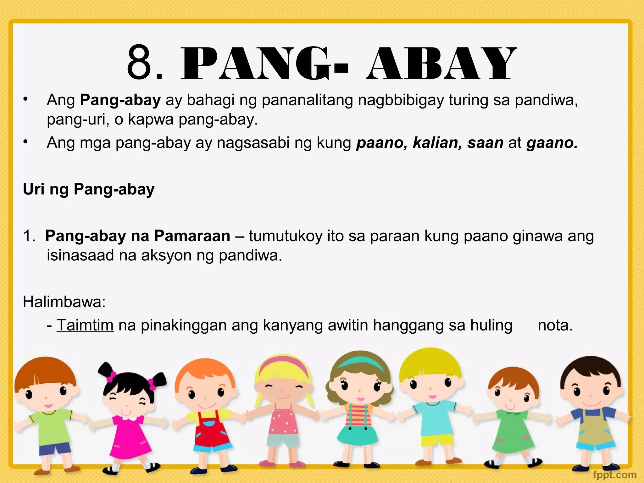 Mga Bahagi Ng Pananalita | PPT