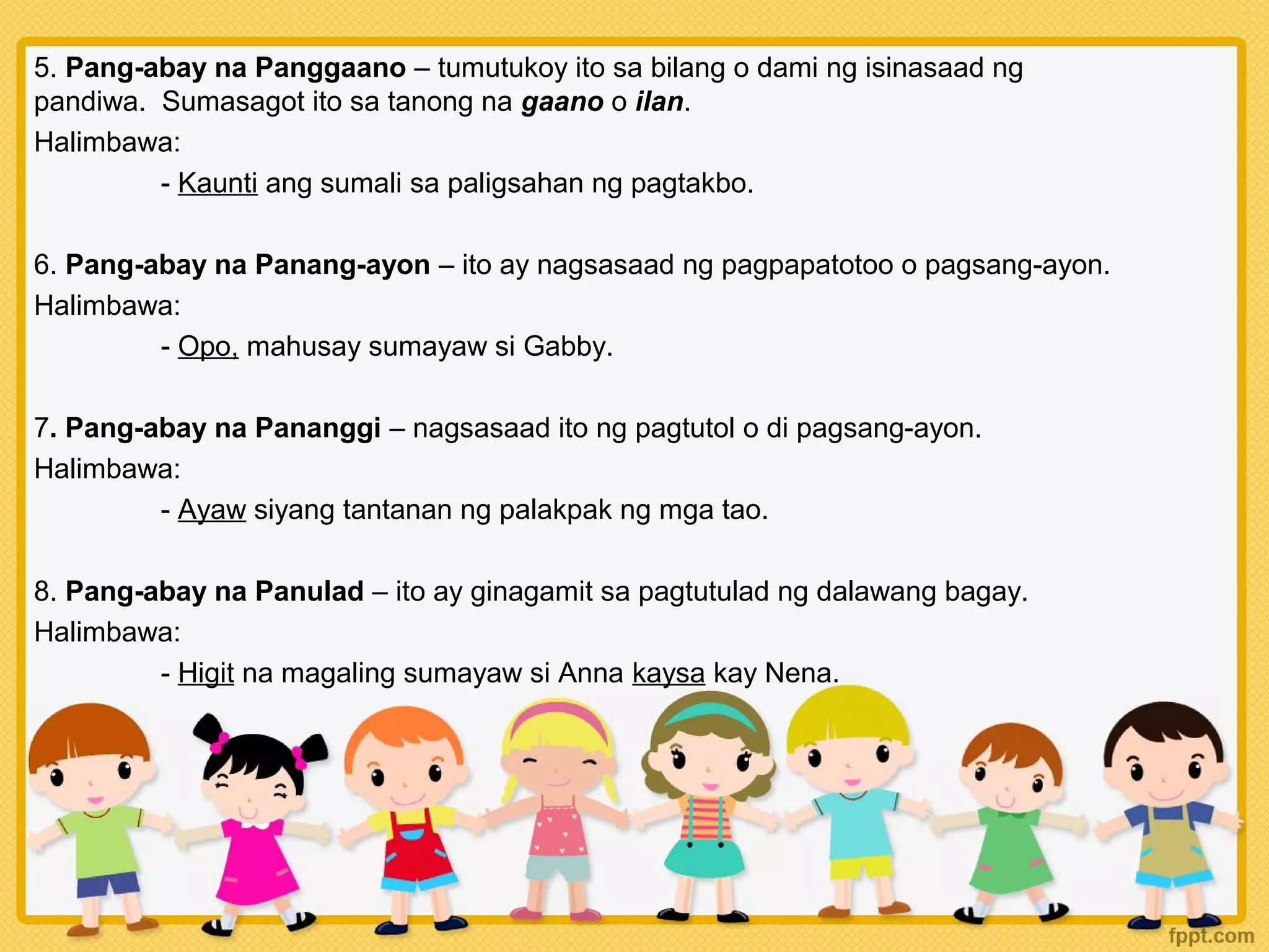 Mga Bahagi Ng Pananalita | PPT