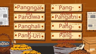 Mga Bahagi ng Pananalita Educational Presentation in Brown and Yellow ...