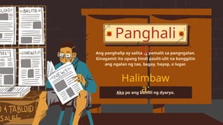 Mga Bahagi ng Pananalita Educational Presentation in Brown and Yellow ...