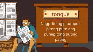 Mga Bahagi ng Pananalita Educational Presentation in Brown and Yellow ...