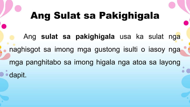 Mga bahin sa sulat | PPTX