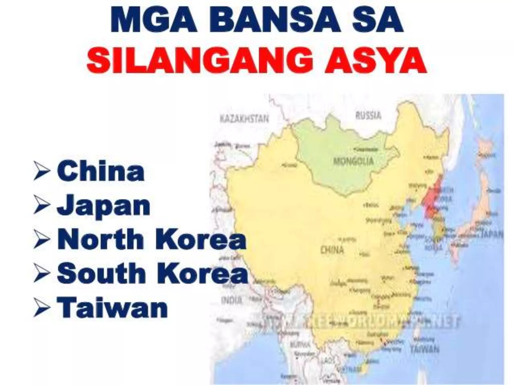 Mga Bansa sa bawat Rehiyon sa Asya | PPTX