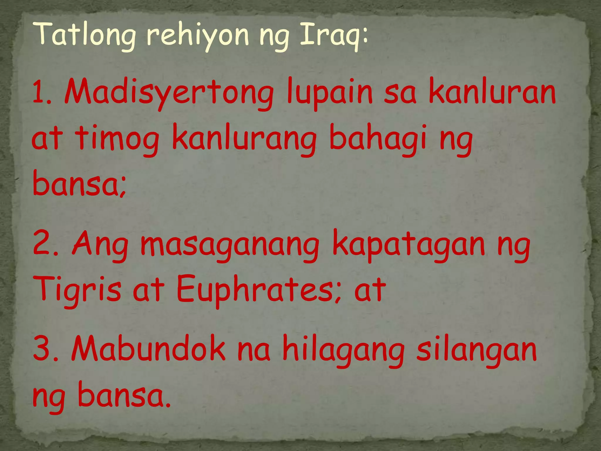 Mga bansa sa kanlurang asya | PPTX