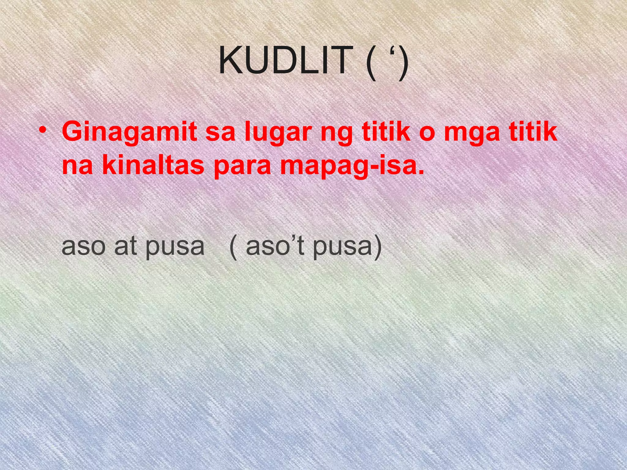 Mga bantas (PUNCTUATIONS) grade 5 | PPT