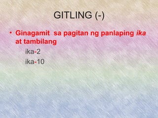 Mga bantas (PUNCTUATIONS) grade 5 | PPT