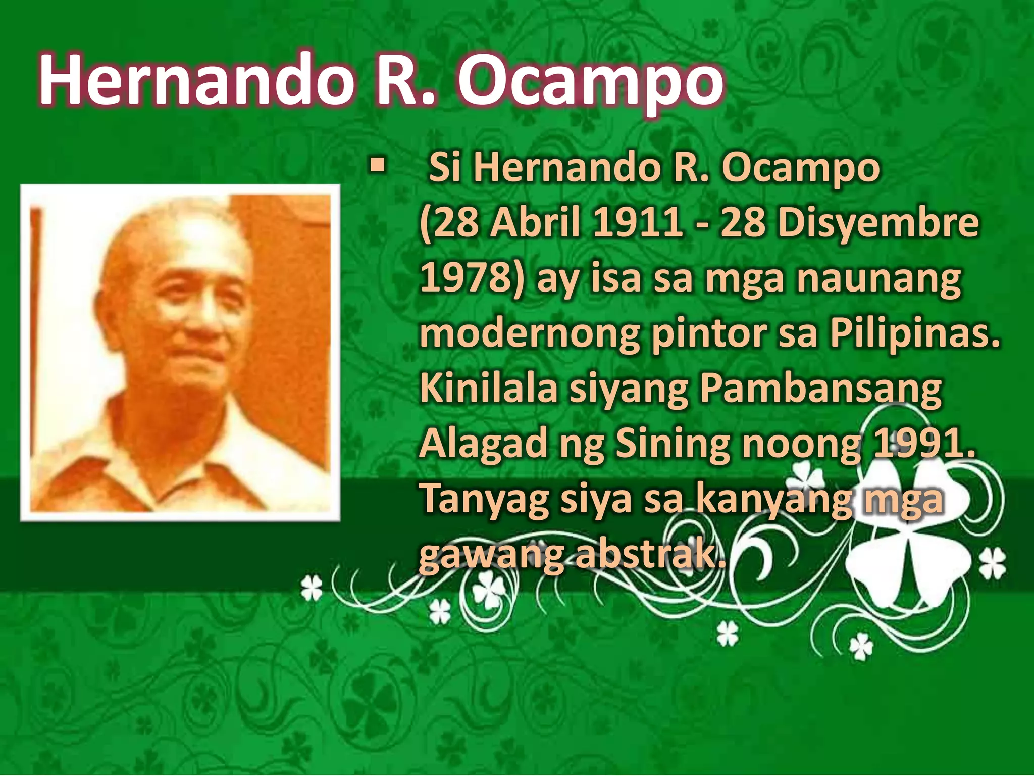 Mga Bantog na Pilipinong Pintor at Iskultor | PPTX