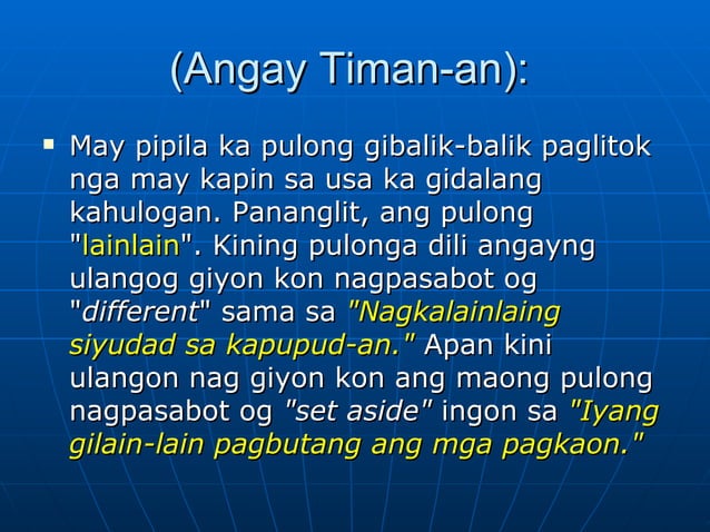 Mga Batakan Sa Panitik Sa Binisaya Sinugboanon | PPT
