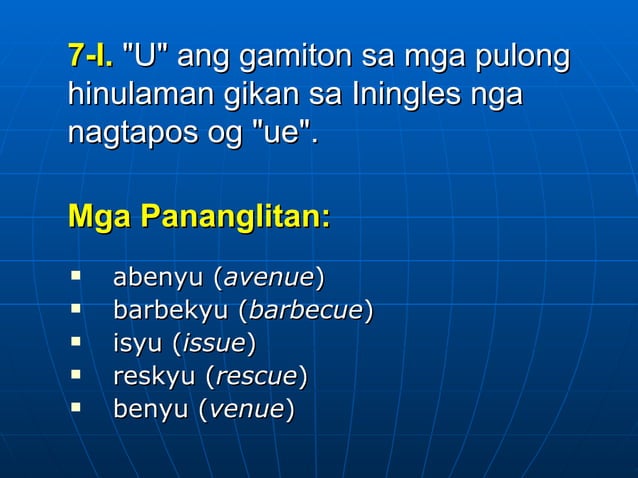 Mga Batakan Sa Panitik Sa Binisaya Sinugboanon | PPT