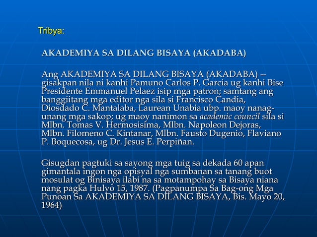 Mga Batakan Sa Panitik Sa Binisaya Sinugboanon | PPT
