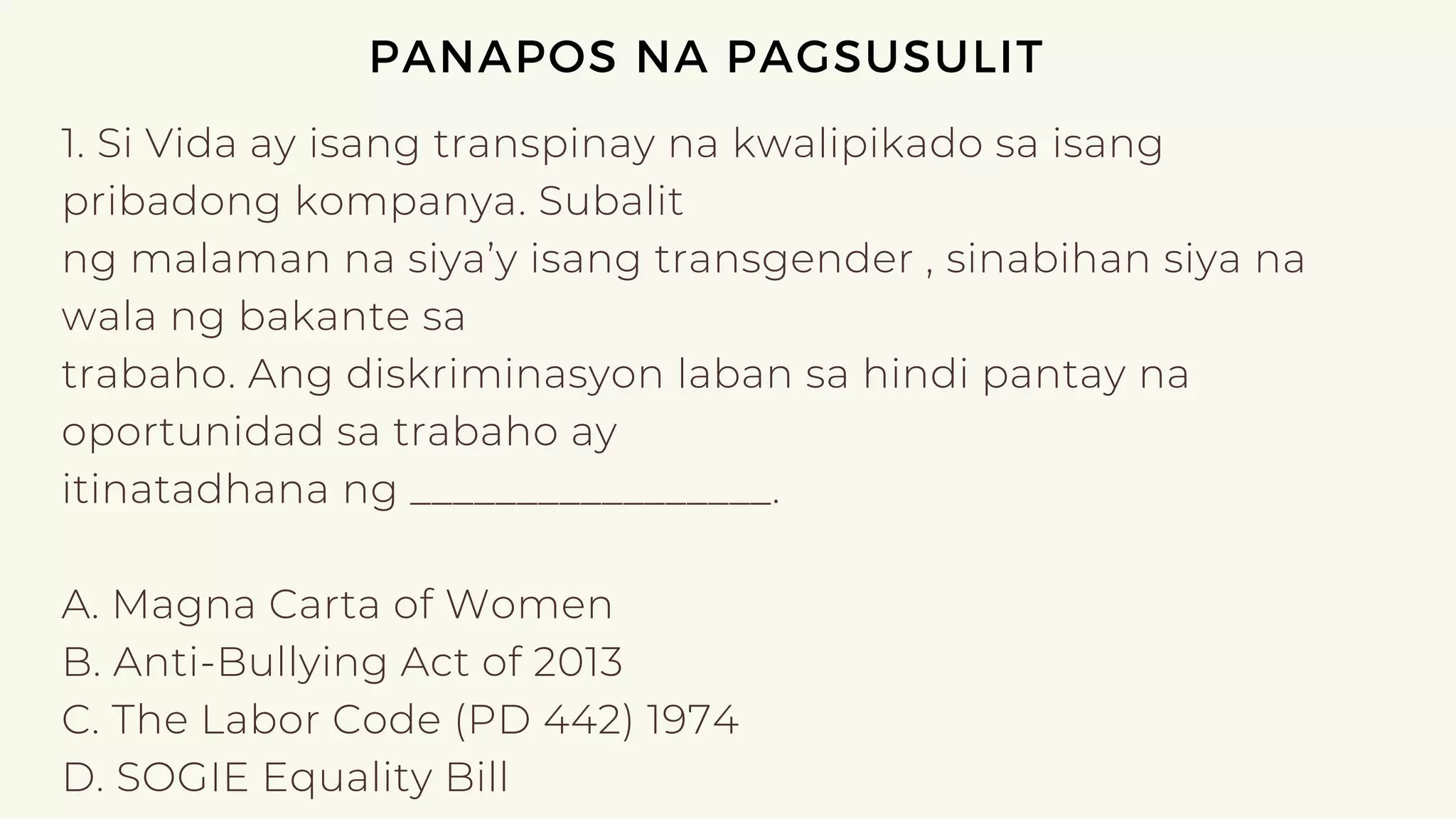 MGA BATAS AT PATAKARAN LABAN SA DISKRIMINASYON.pptx