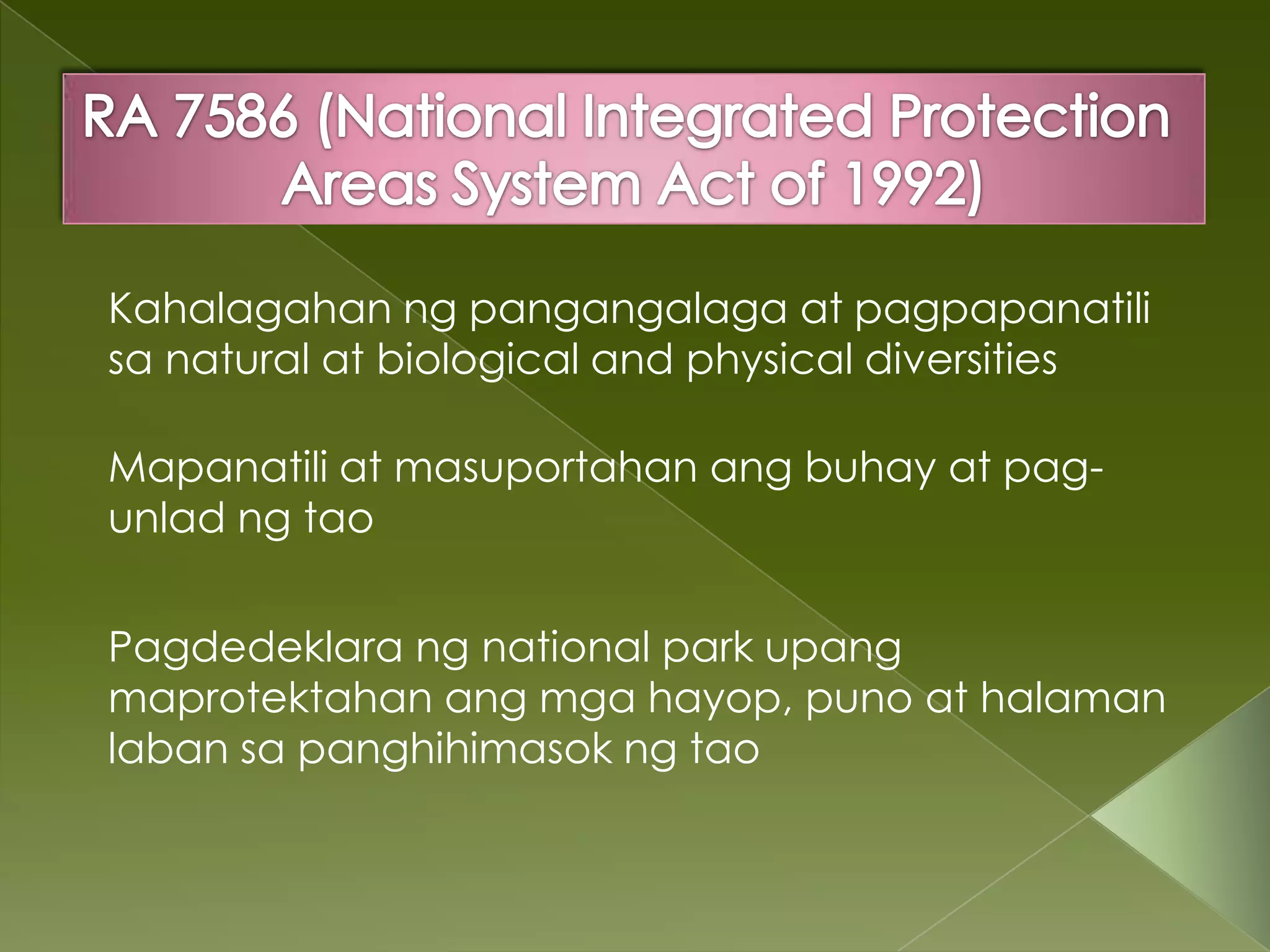Mga batas pangkapaligiran | PPTX