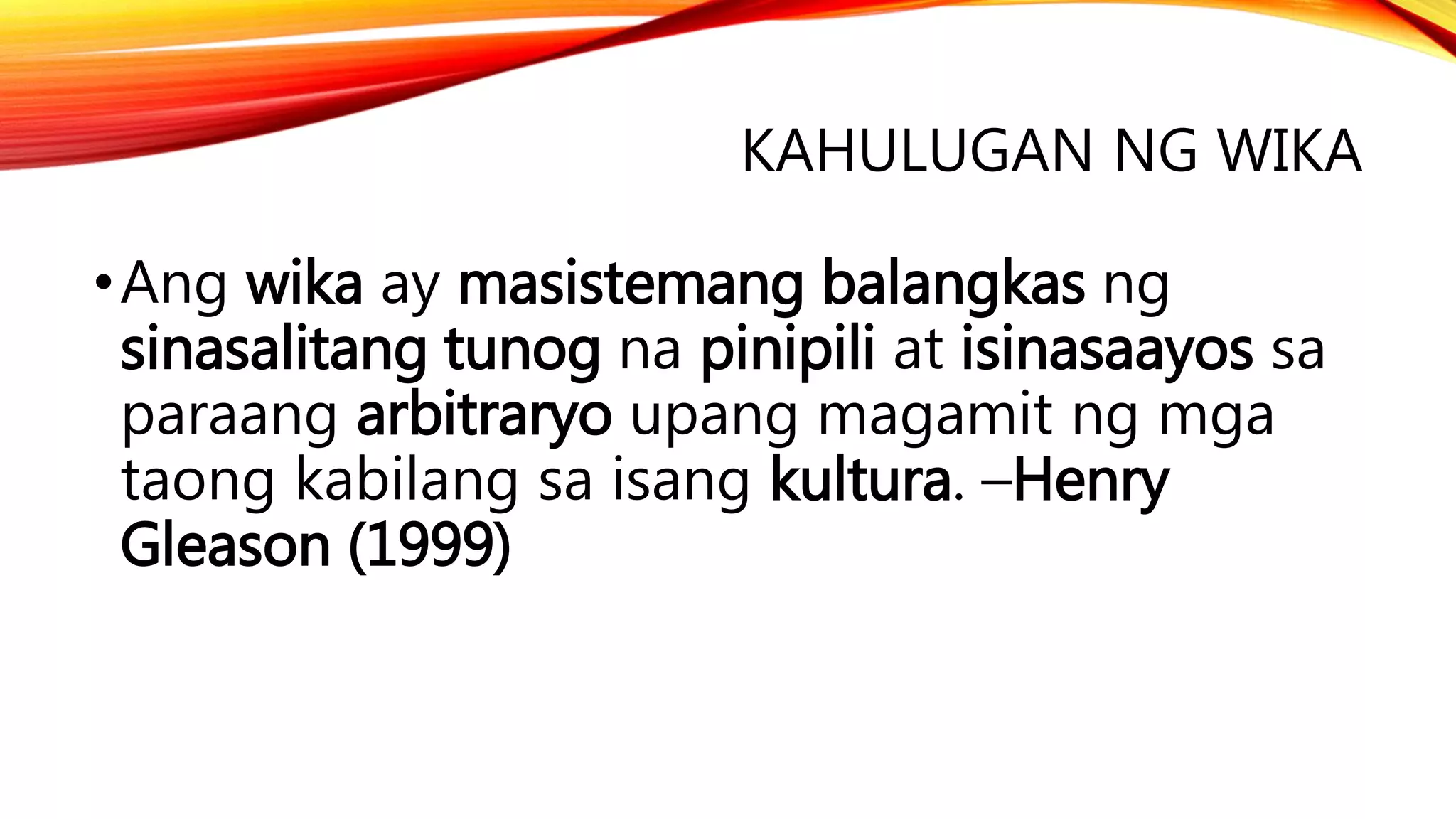 Mga batayang kaalaman sa wika | PPTX