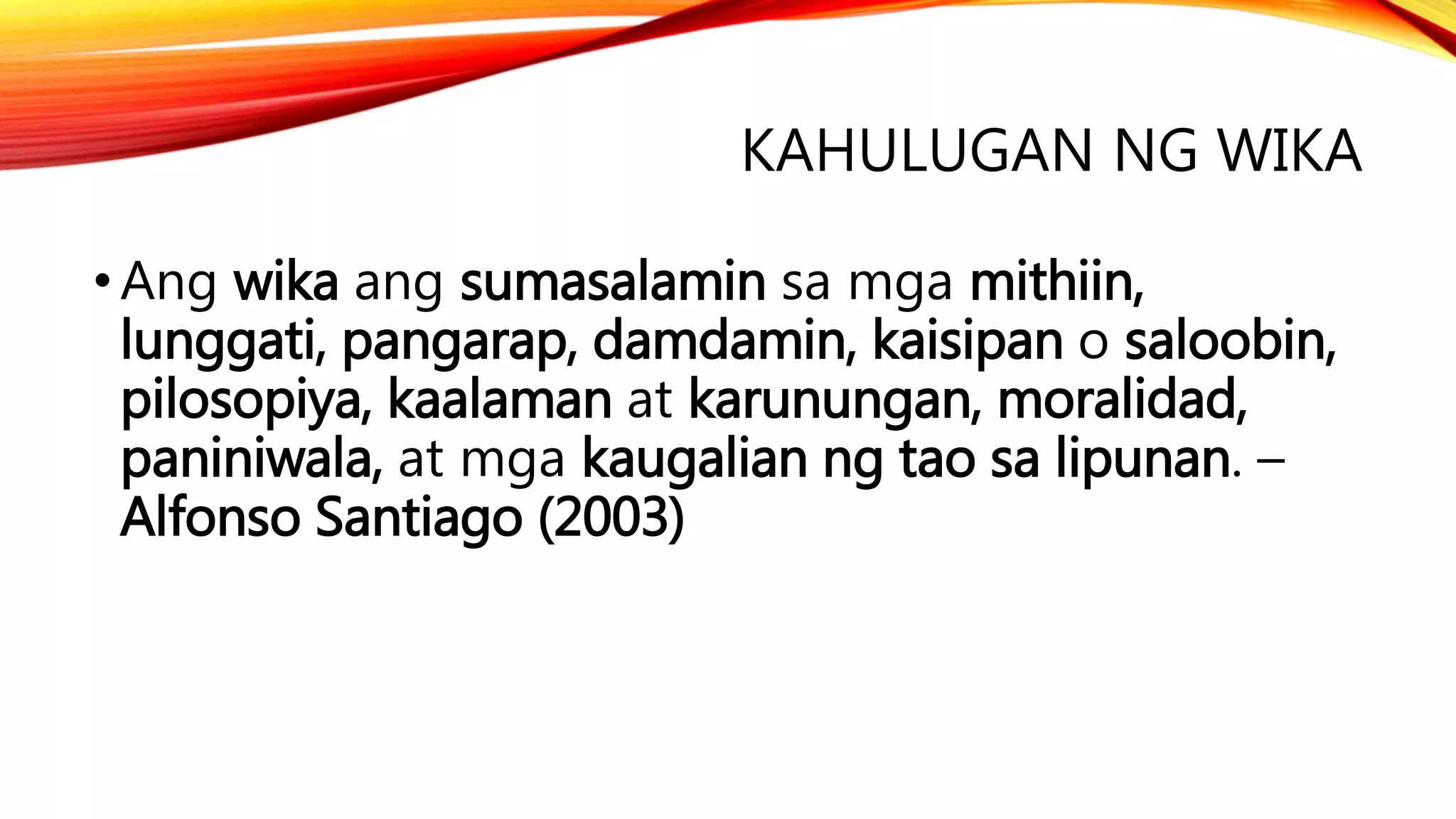 Mga batayang kaalaman sa wika | PPTX