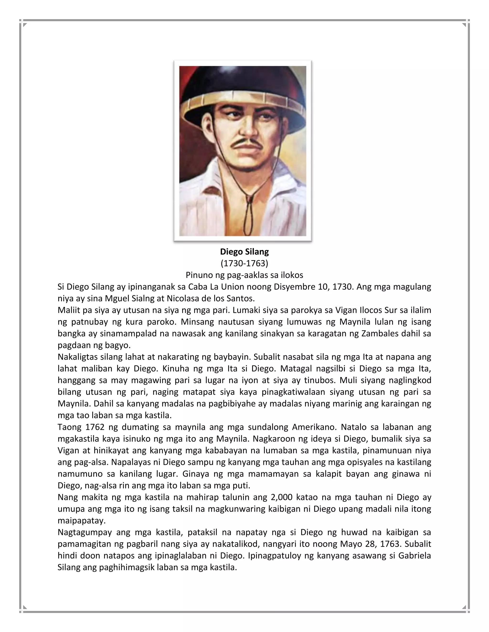 Mga bayani ng pilipinas | PDF