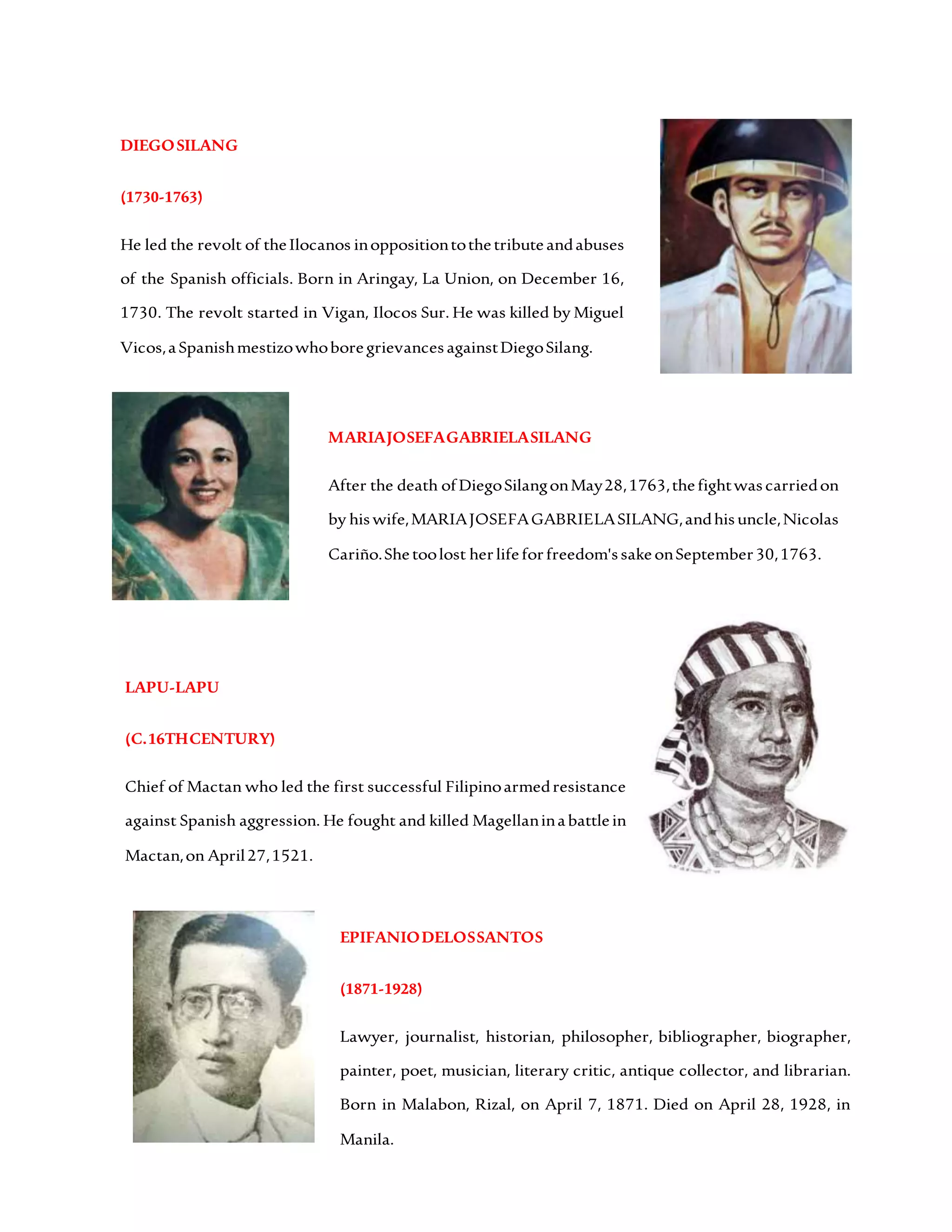 Mga bayaning pilipino | DOCX