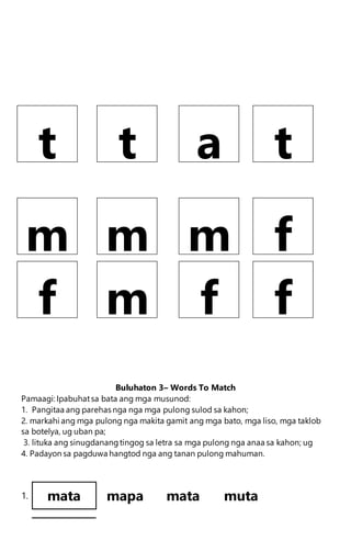 Mga buluhaton sa literacy | DOCX Mga buluhaton sa literacy | DOCX