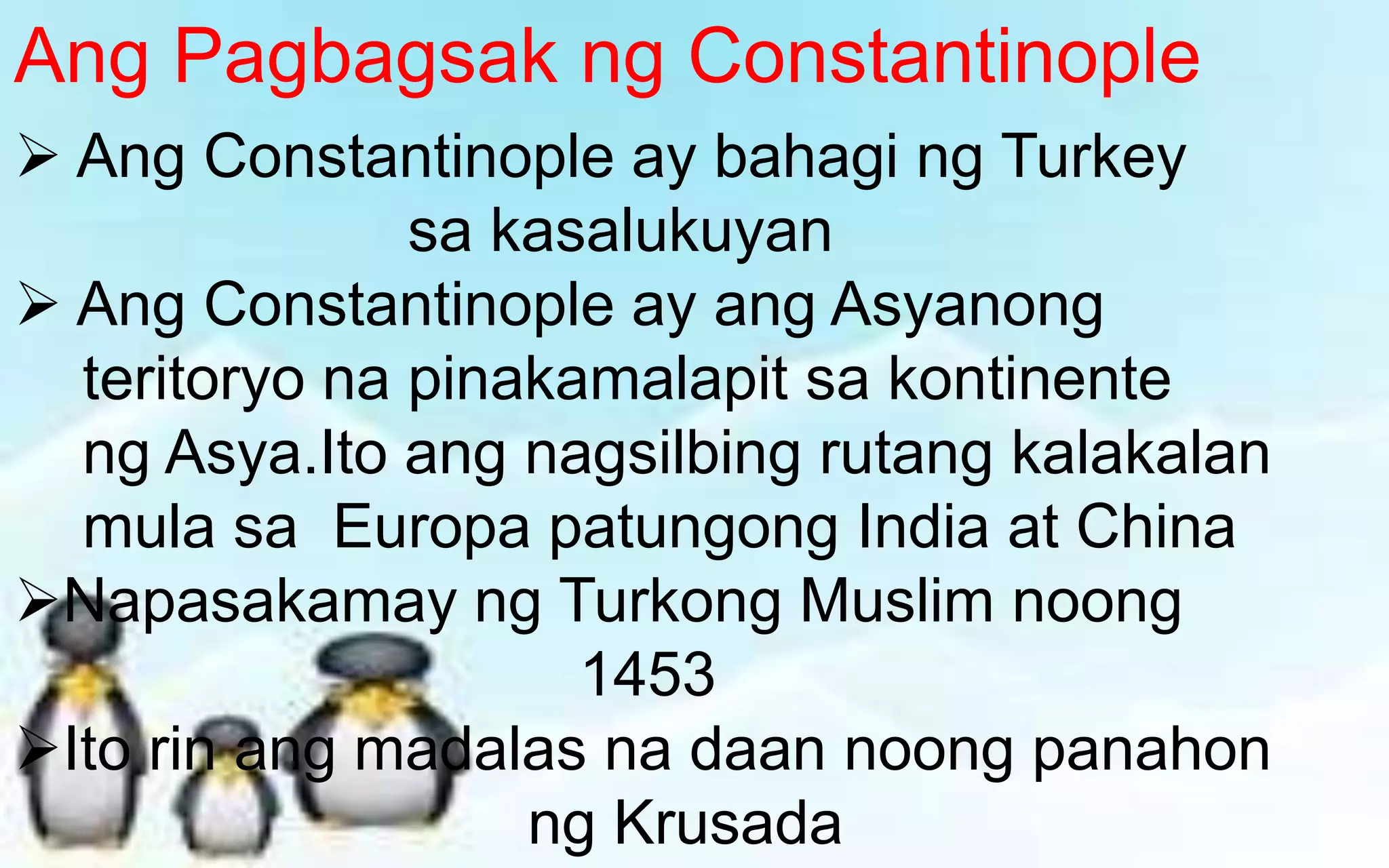 Mga dahilan ng unang yugto ng kolonyalismo | PPTX