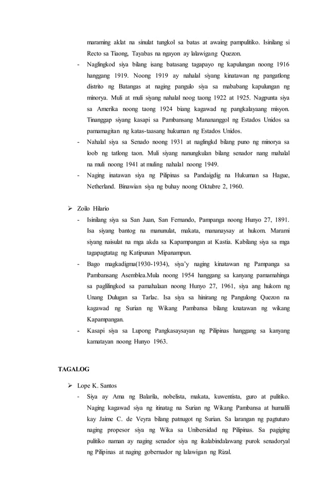 Mga dakilang manunulat at ang pamagat ng kanilang akda | DOCX