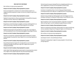 Mga dalit kay san roque | DOCX