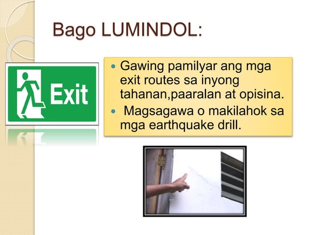 Mga dapat gawin sa oras ng kalamidad lindol | PPTX