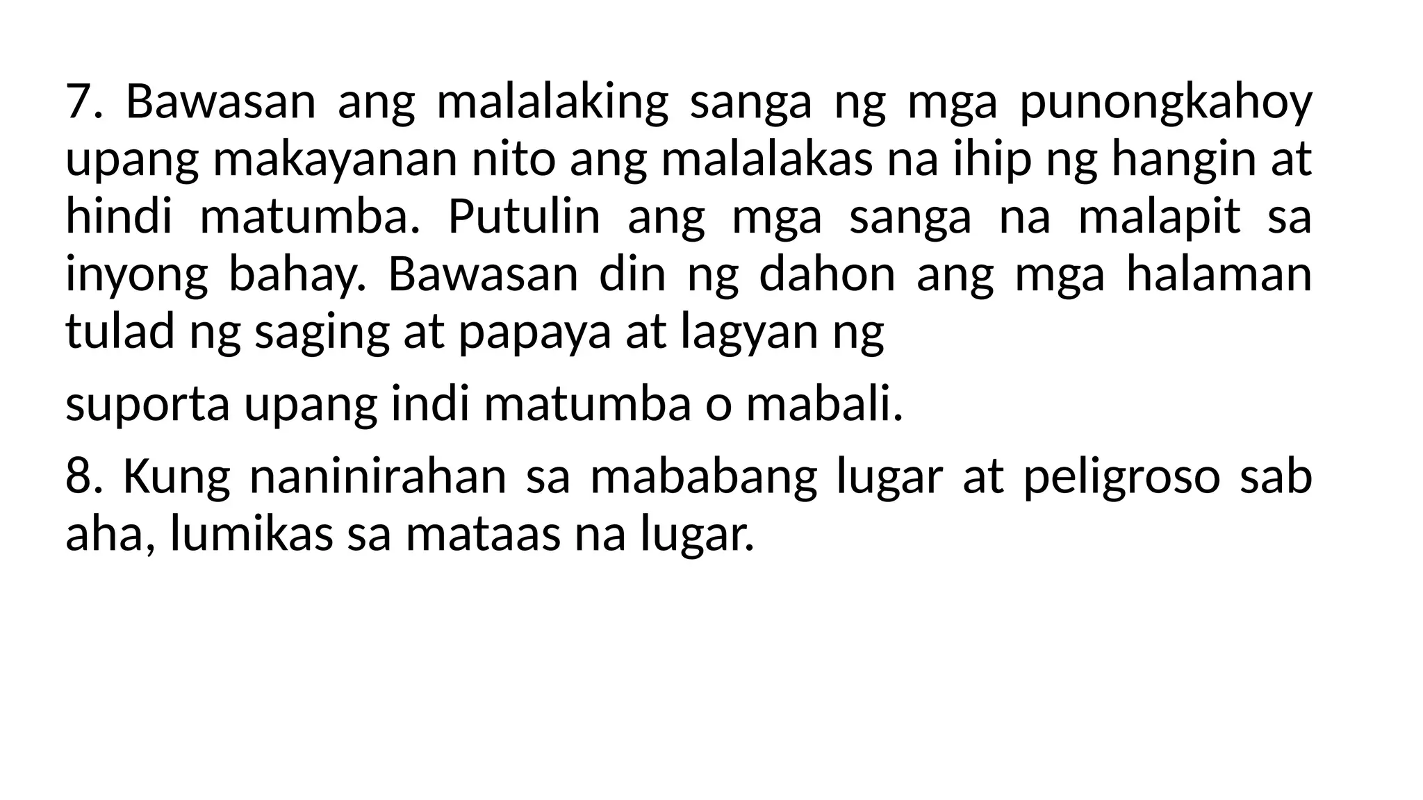 Mga Dapat Gawin sa Panahon ng Pagbagyo.pptx