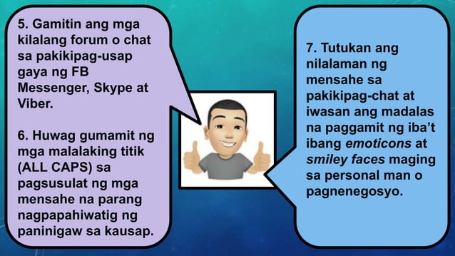 Mga Dapat Isaalang-alang Sa Ligtas At Responsableng Pamamaraan Sa PAGSALI SA DISCUSSION FORUM AT ...