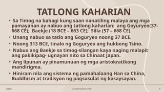 MGA DINASTIYA SA KOREA.pptx araling panlipunan | PPT