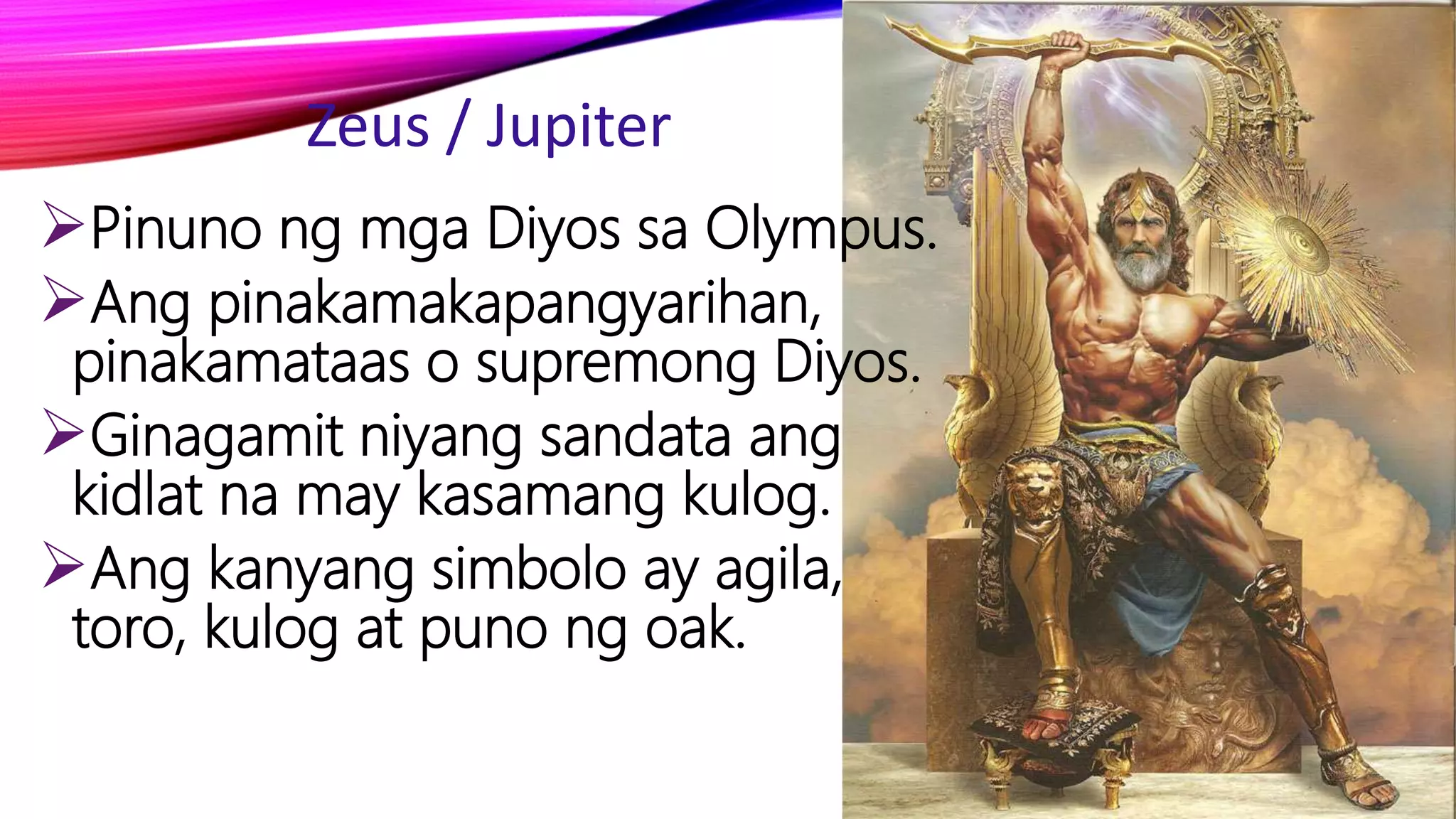 Mga Diyos at Diyosa ng Mitolohiyang Griyego at Romano | PPTX