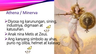 Mga Diyos at Diyosa ng Mitolohiyang Griyego at Romano | PPTX