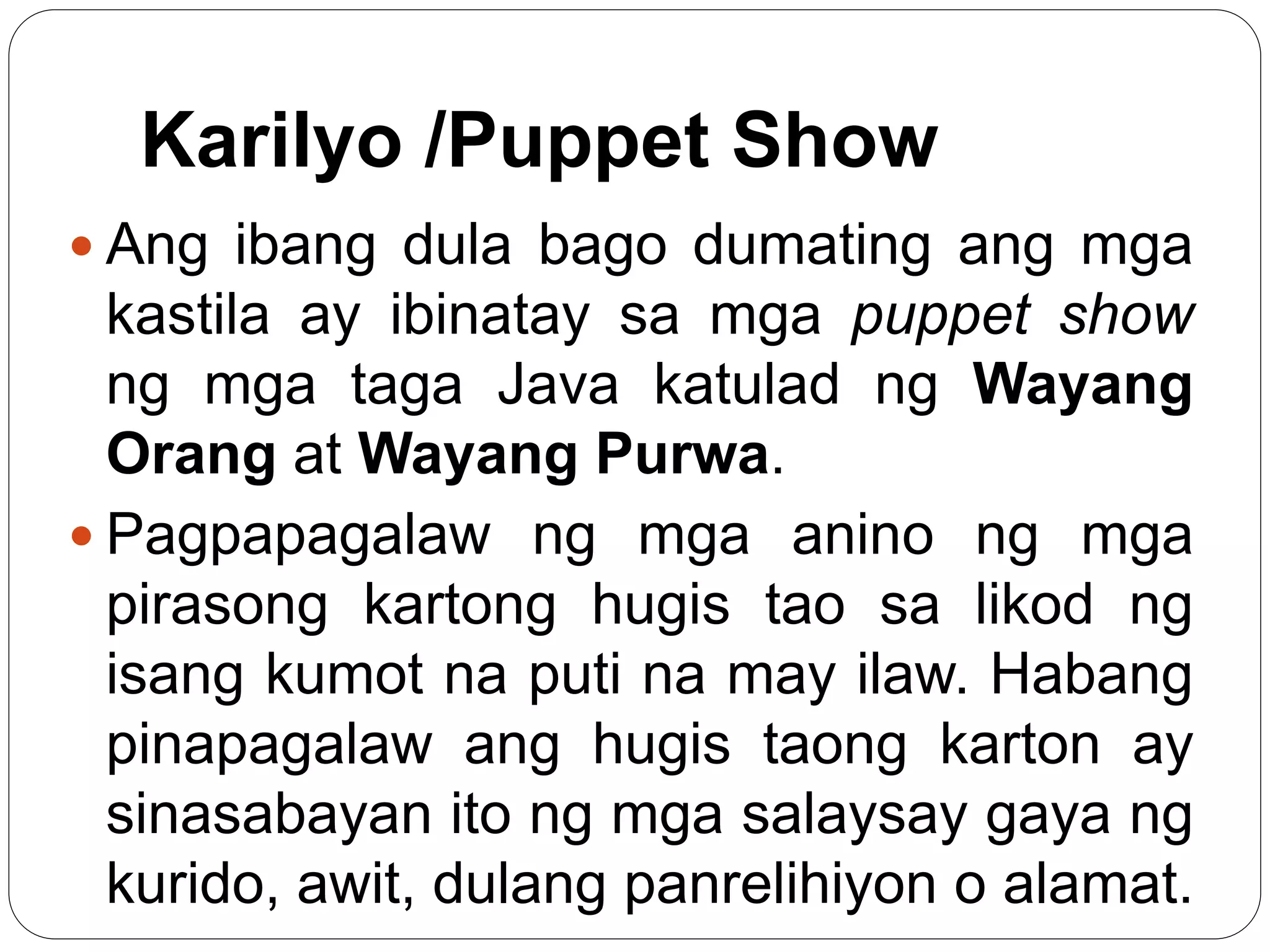 Mga Dulang Pang Aliw Pptx