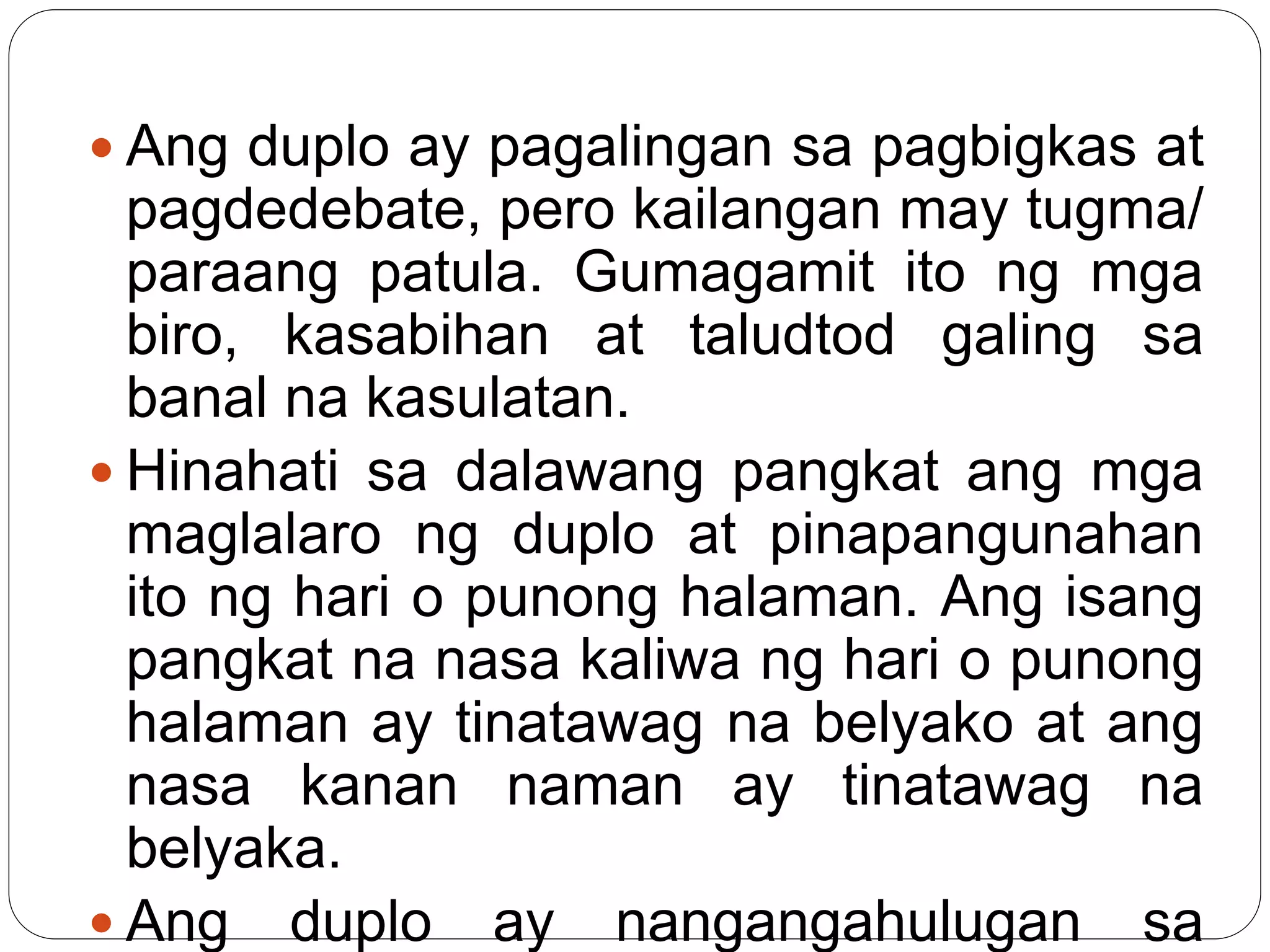 Mga dulang pang aliw | PPTX