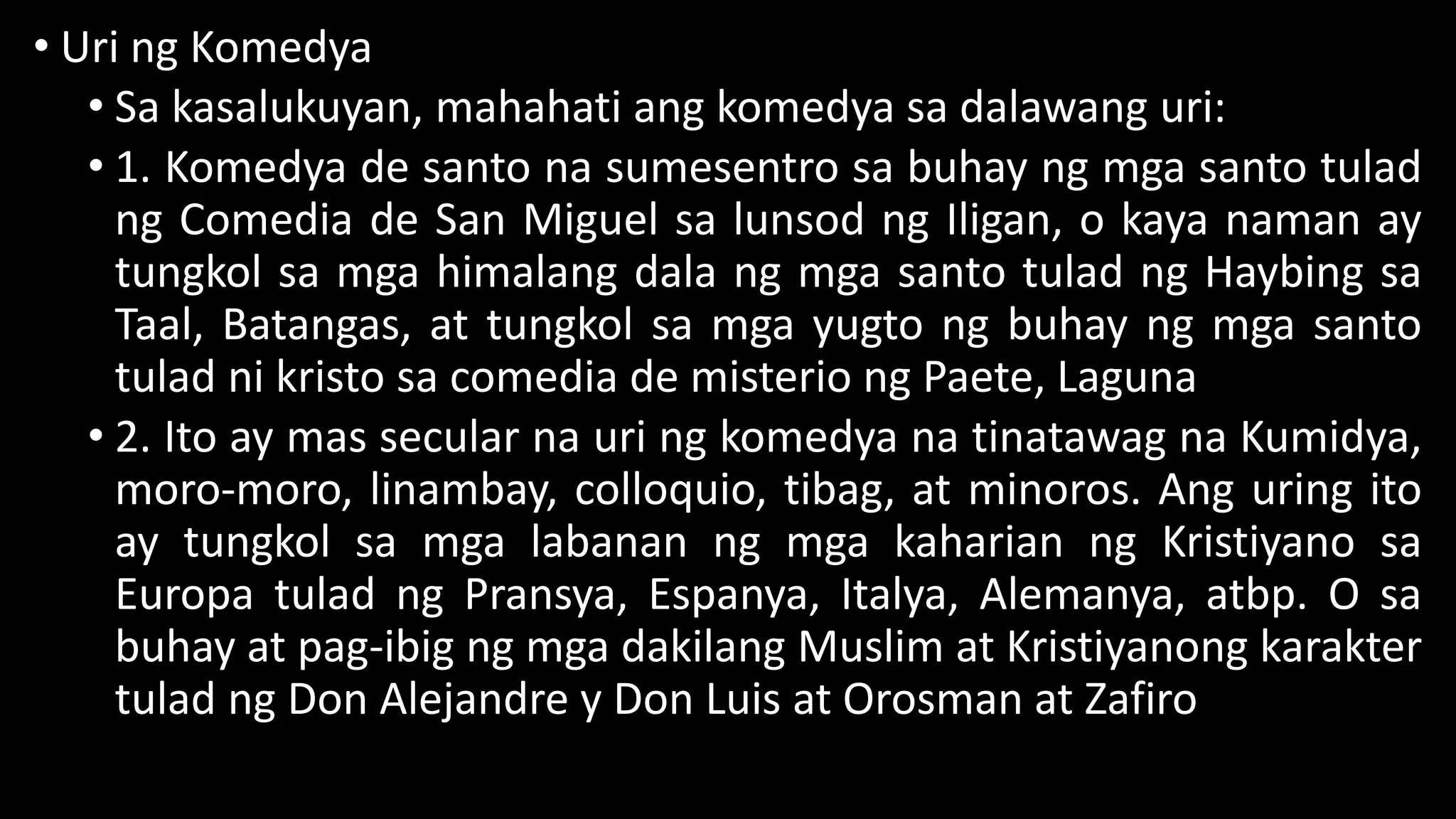 Mga dulang pantanghalan | PPTX