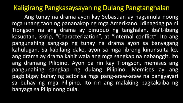 Mga dulang pantanghalan | PPTX