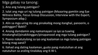 Mga dulang pantanghalan | PPTX