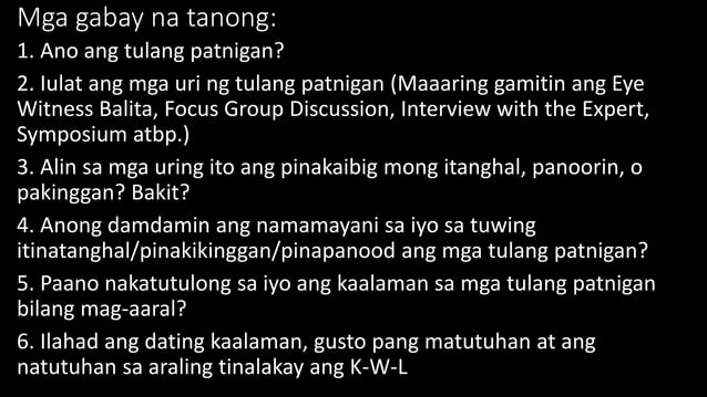 Mga dulang pantanghalan | PPTX