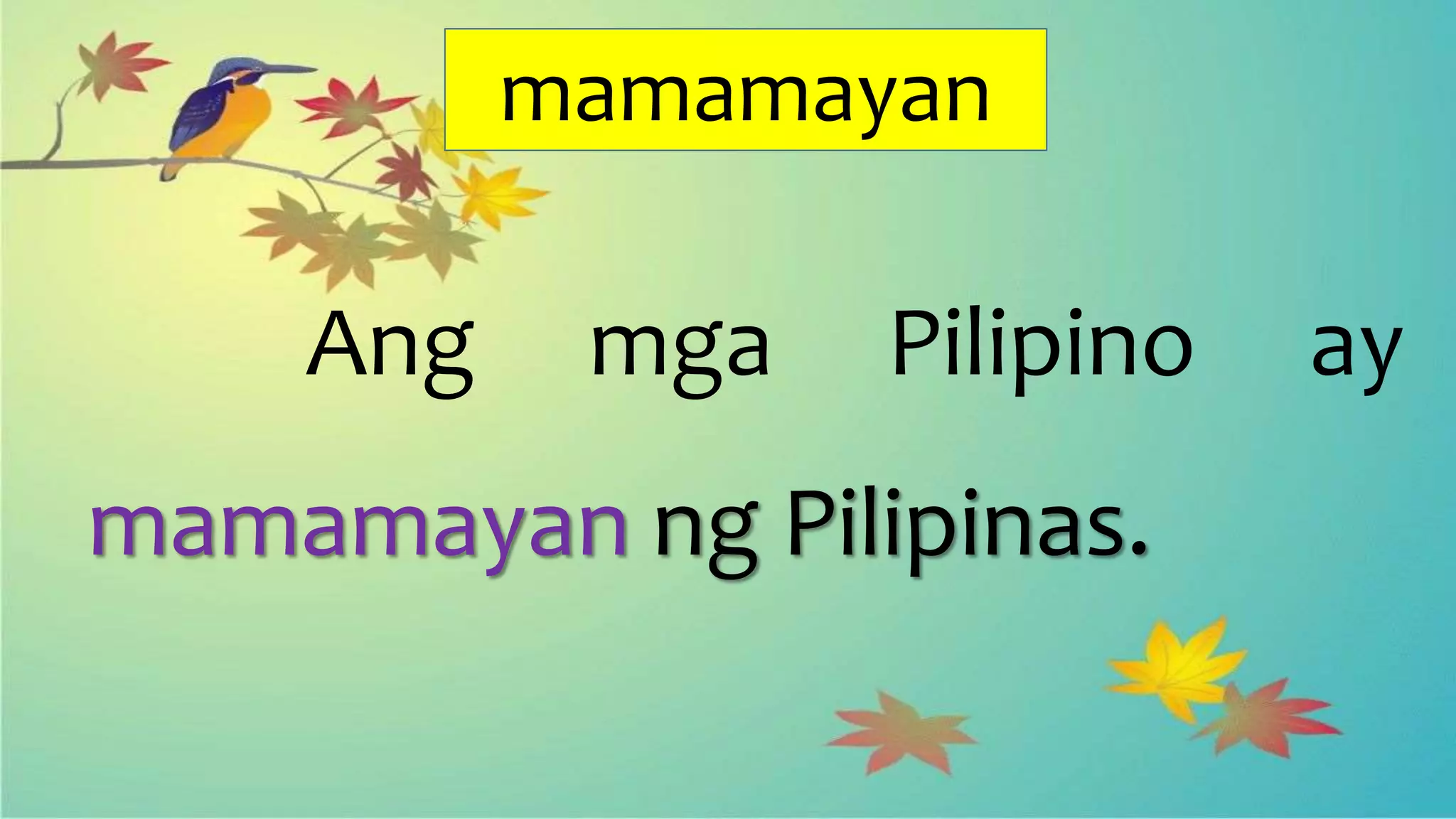Mga elemento ng pagkabansa | PPTX