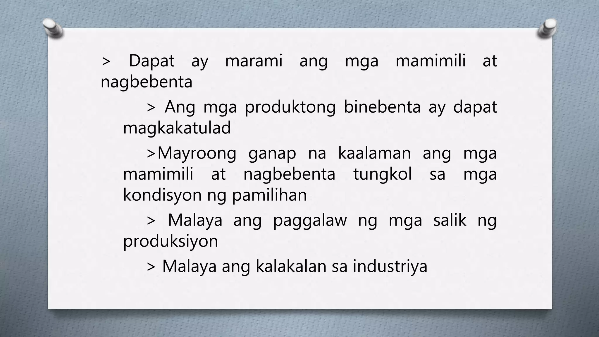 Mga estruktura ng pamilihan | PPTX