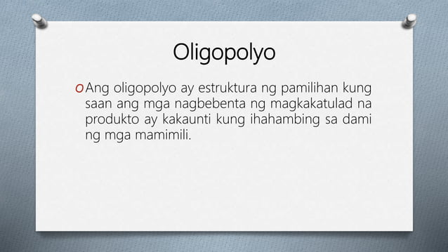 Mga estruktura ng pamilihan | PPTX