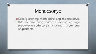 Mga estruktura ng pamilihan | PPTX
