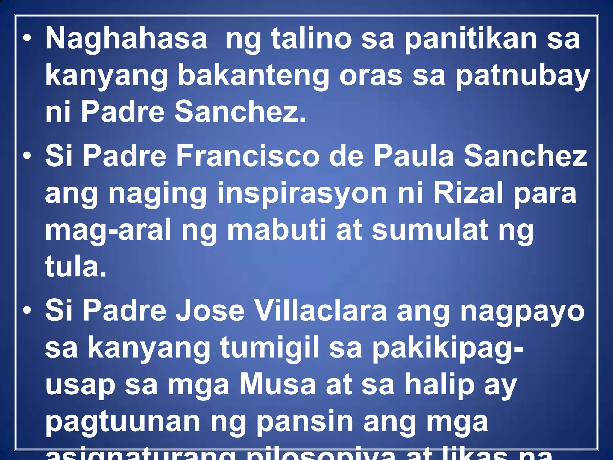 MGA GANTIMPALANG NATAMO NI RIZAL SA ATENEO | PPTX