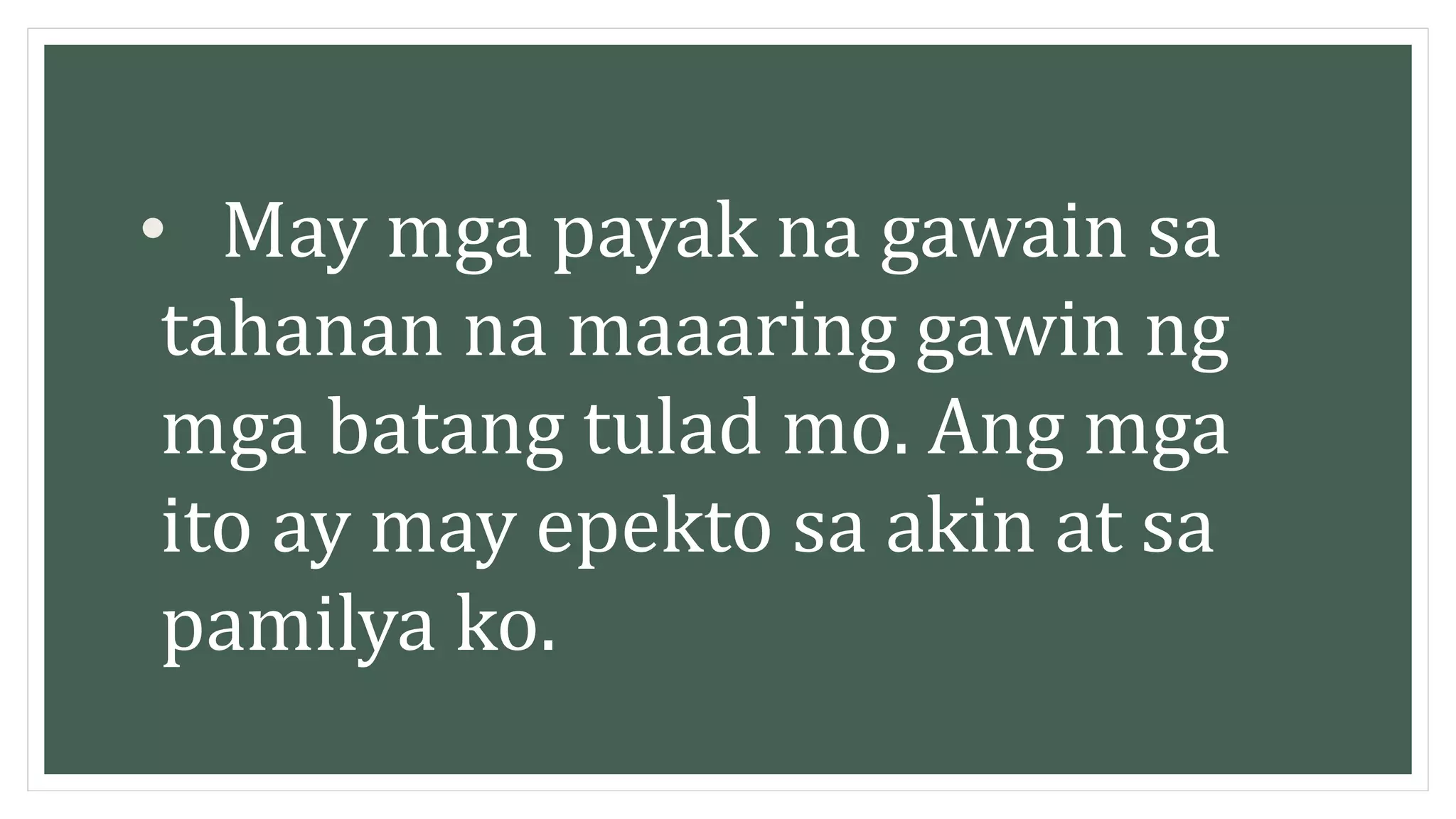 Mga Gawain sa Tahanan | PPTX