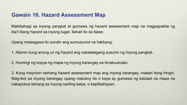 Mga Hakbang sa Pagbuo ng Community-Based Disaster Risk Reduction and Management Plan AP 10 | PPTX