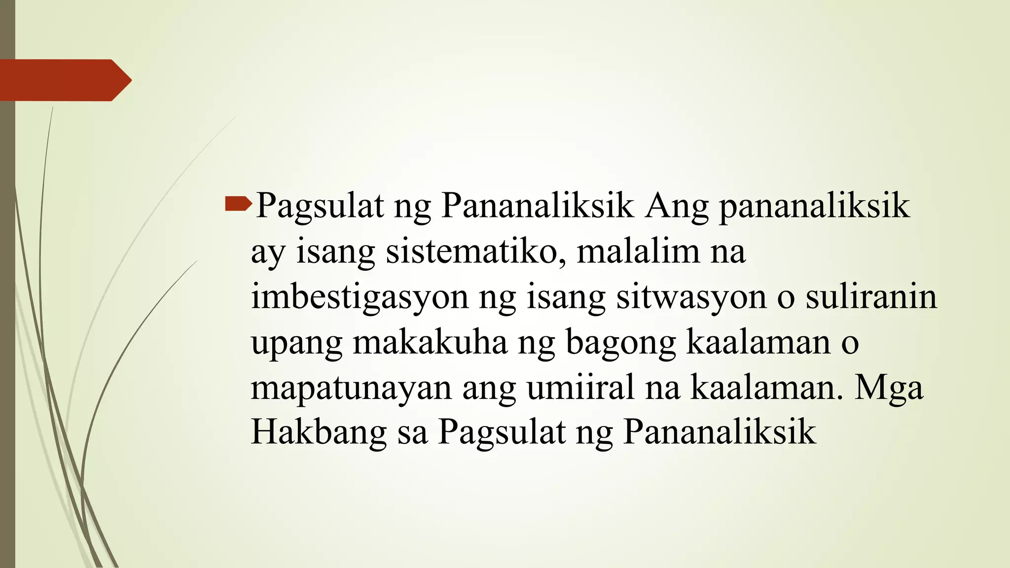 Mga Hakbang sa Pagsulat ng Pananaliksik.pptx Mga Hakbang sa Pagsulat ng Pananaliksik.pptx