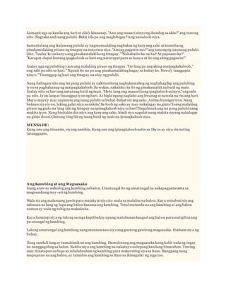 Mga halimbawa ng parabula | DOCX