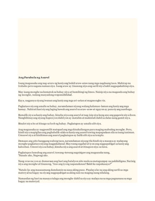 Mga halimbawa ng parabula | DOCX