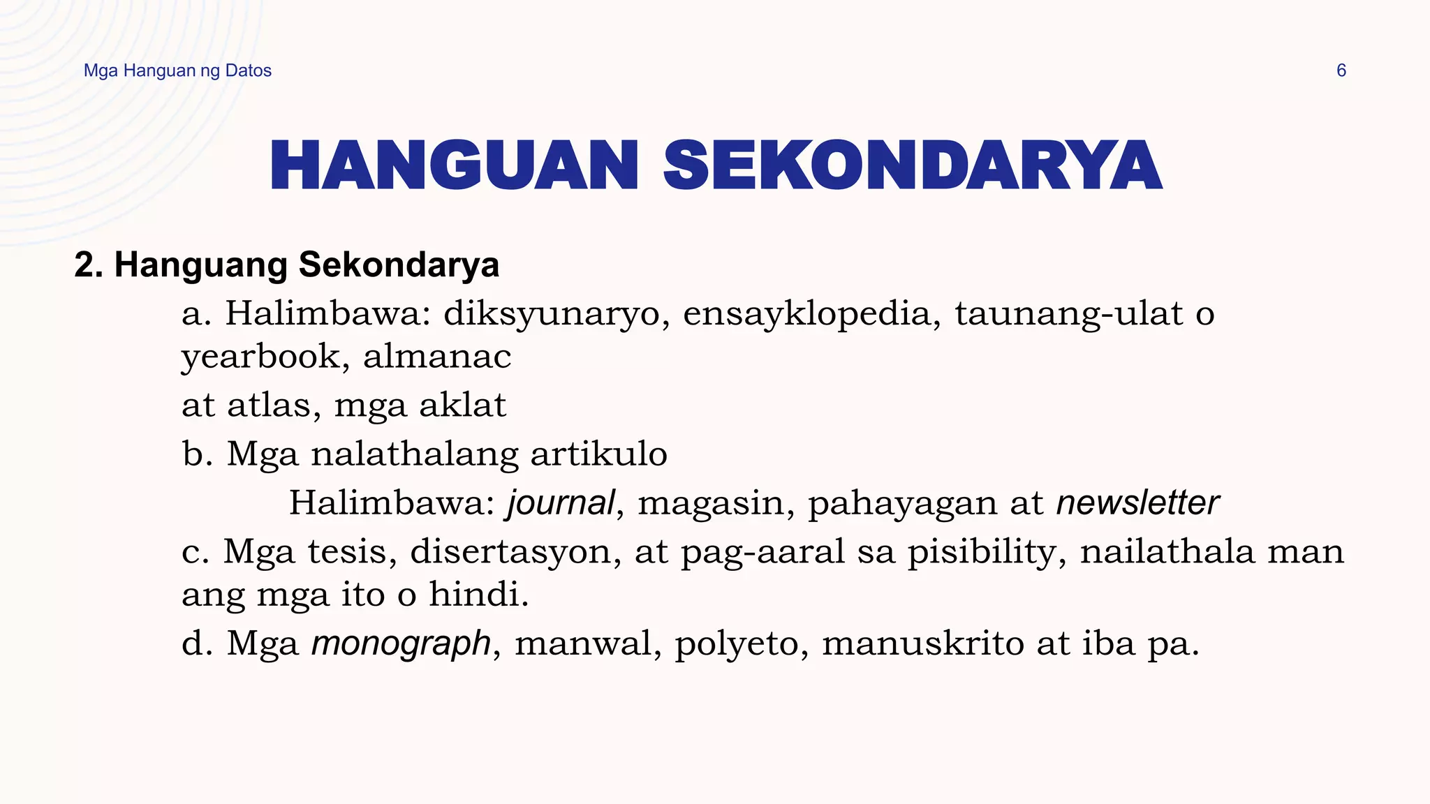 Mga Hanguan ng Datos.pptx