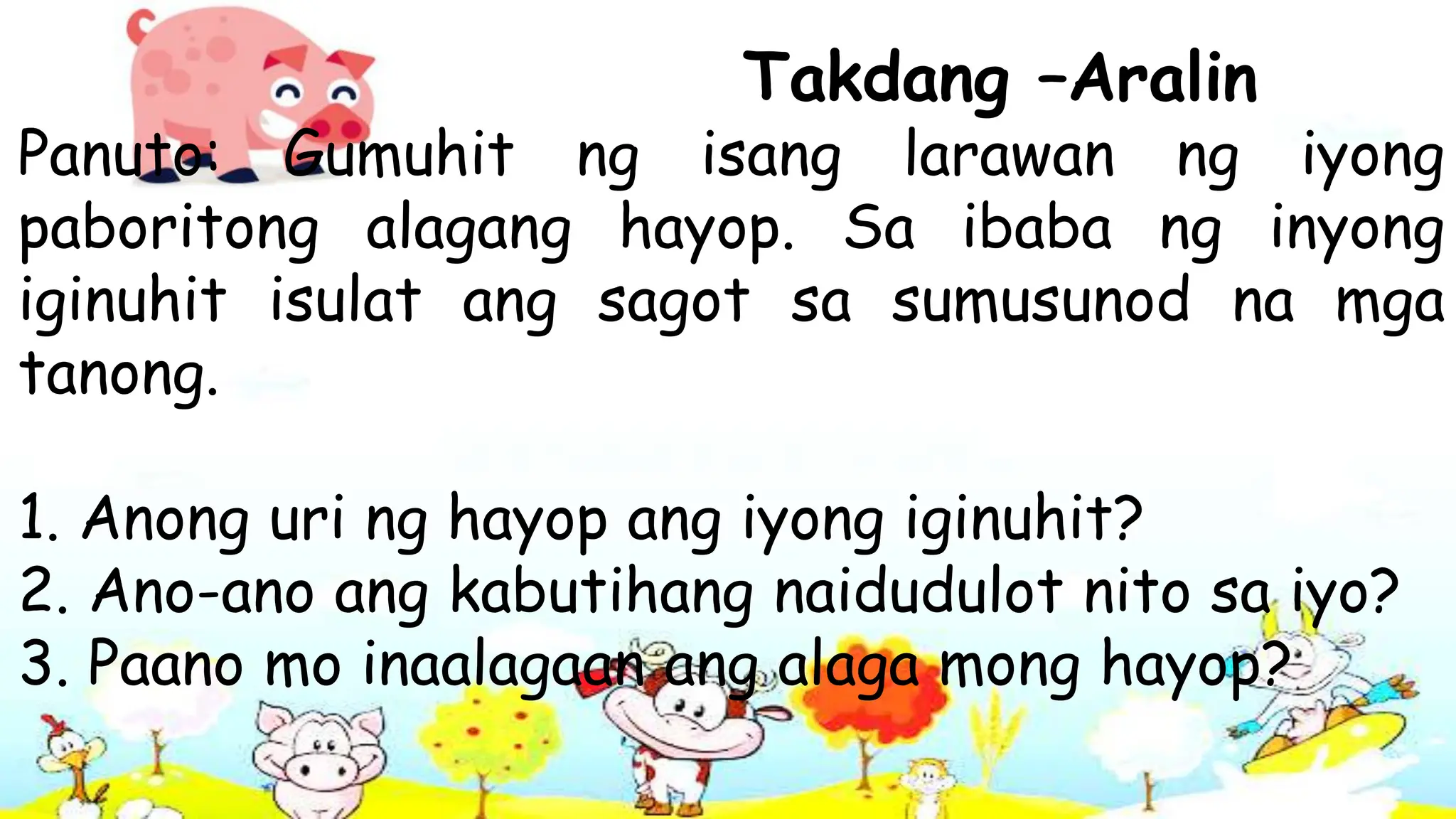 MGA HAYOP NA MAARING ALAGAAN SA TAHANAN.pptx