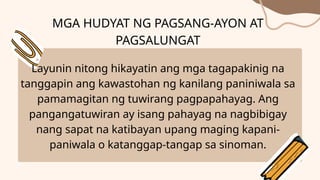 MGA HUDYAT NG PAGSANG-AYON AT PAGSALUNGAT.pptx